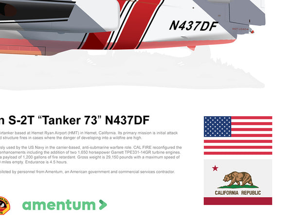 CAL FIRE Hemet Ryan S-2T Airtanker 73 N437DF - Lian Media