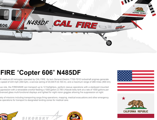 CAL FIRE FIREHAWK "Copter 606" N485DF - Lian Media