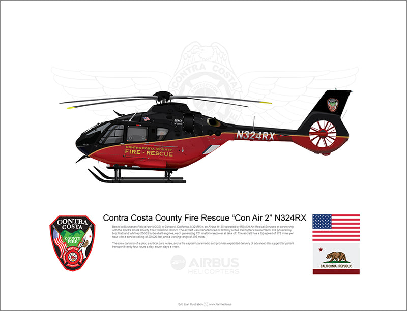 CONTRA COSTA COUNTY FIRE RESCUE EC135 "Con Air 2" N324RX - Lian Media