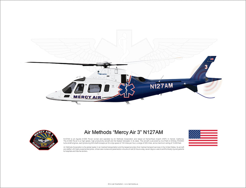 Air Methods 'Mercy Air 3' Agusta A109 N127AM - Lian Media
