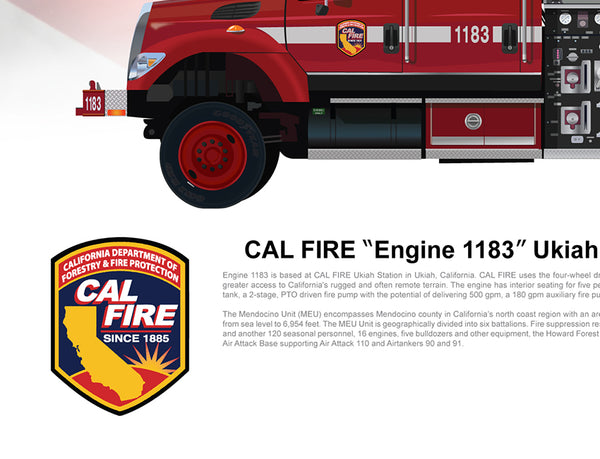 CAL FIRE Model 34 Type 3 FIRE ENGINE 1183 UKIAH STATION - Lian Media