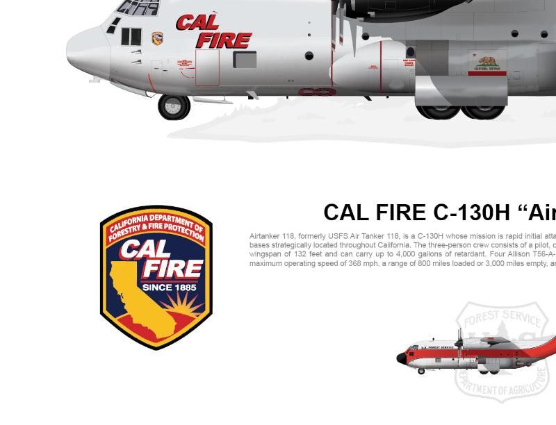 CAL FIRE C-130H Airtanker 118 - Lian Media