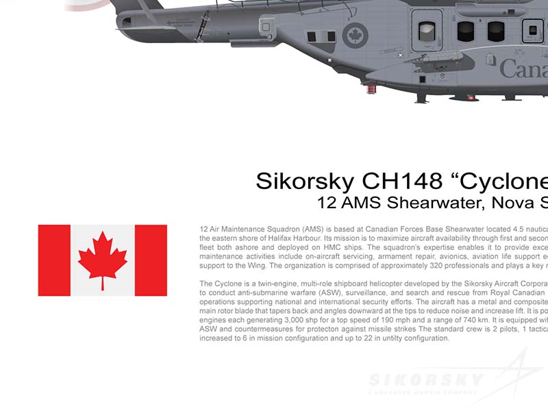 Canadian Armed Forces Sikorsky CH148 CYCLONE 148812 - Flying - Lian Media