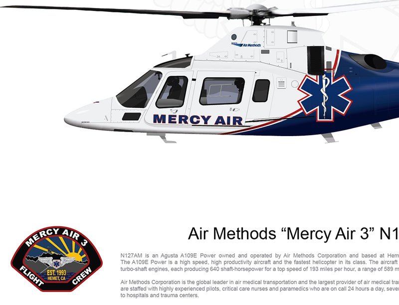 Air Methods 'Mercy Air 3' Agusta A109 N127AM - Lian Media