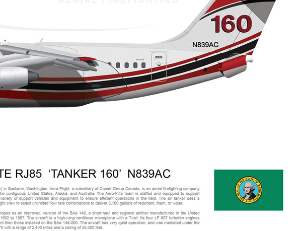 AEROFLITE Avro RJ85 ‘TANKER 160’ N839AC - Lian Media